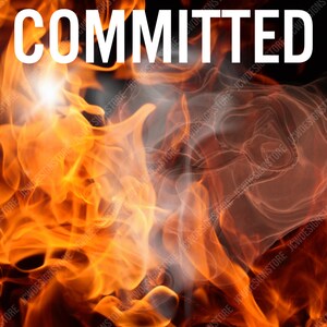 Athlete "committed" Fire Background: Sports Poster Design (digital ...