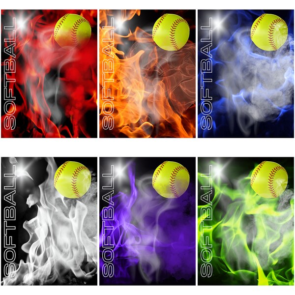 Softball Poster - Etsy