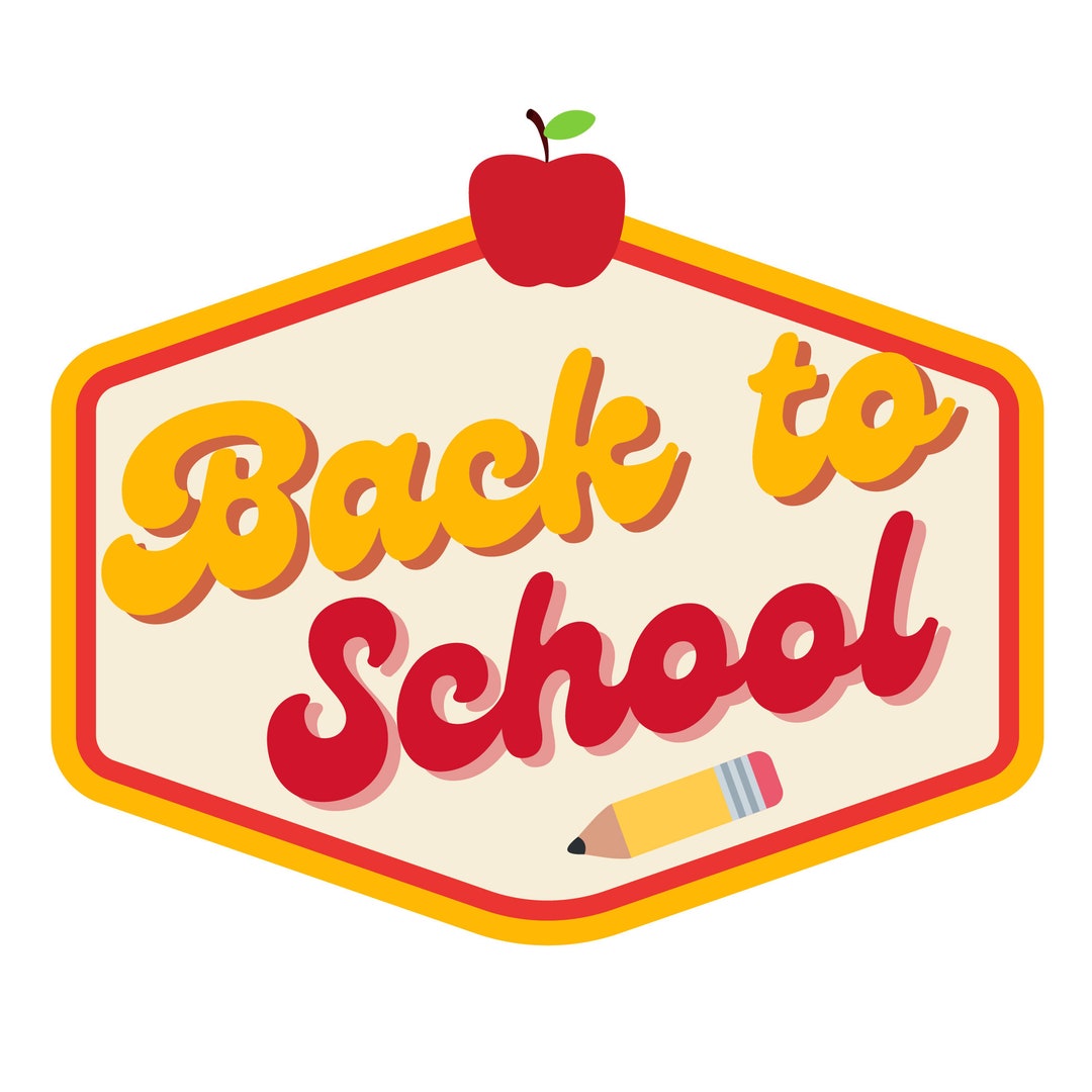 Vintage Style Back to School Logo - Digital Svg, Eps, Pdf and Png Files ...