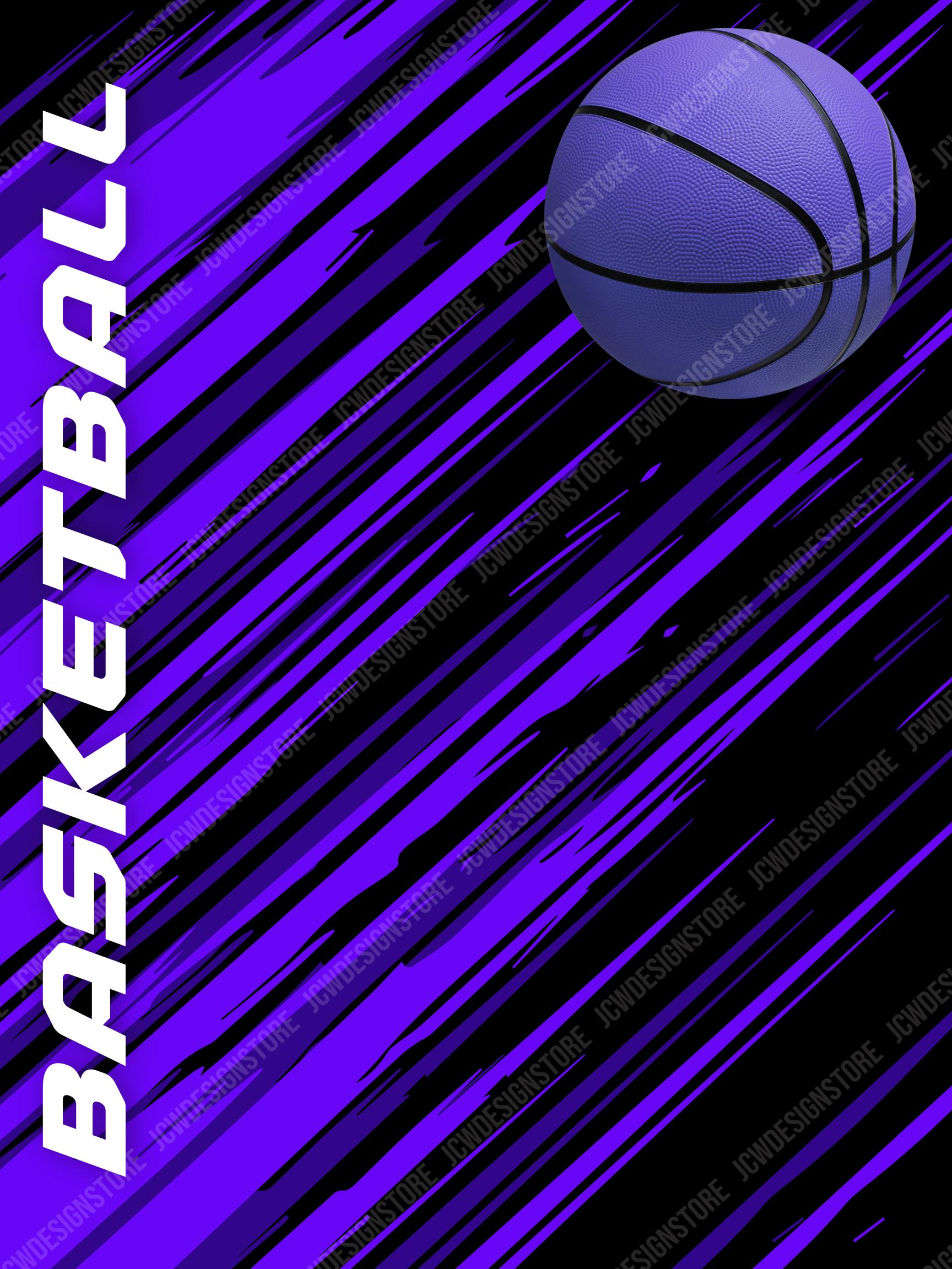 Basketball Lines Digital Background 18x24 | Sports Poster Backdrop ...