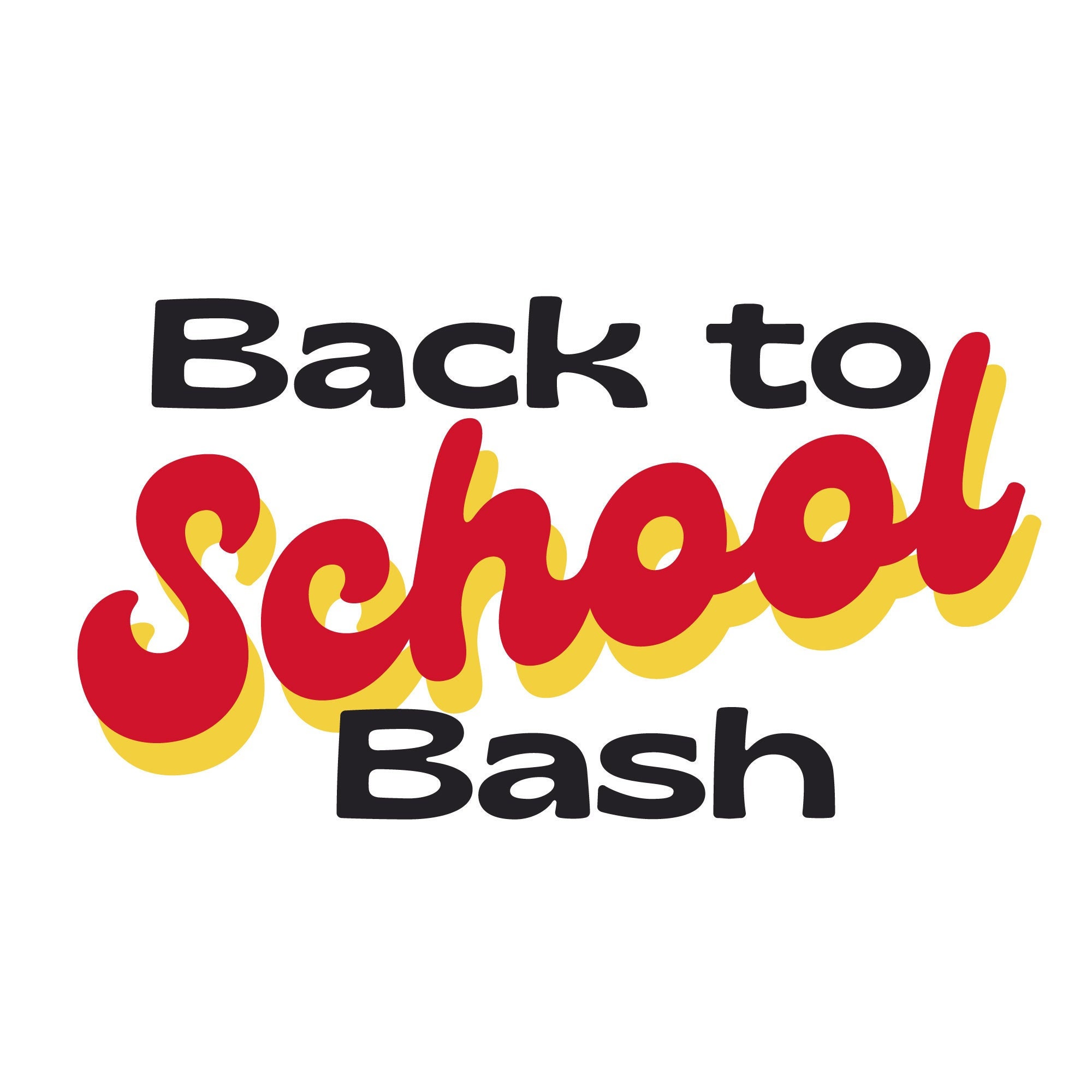 Retro Style Back to School Bash Logo - Digital Svg, Eps, Png Files - Etsy