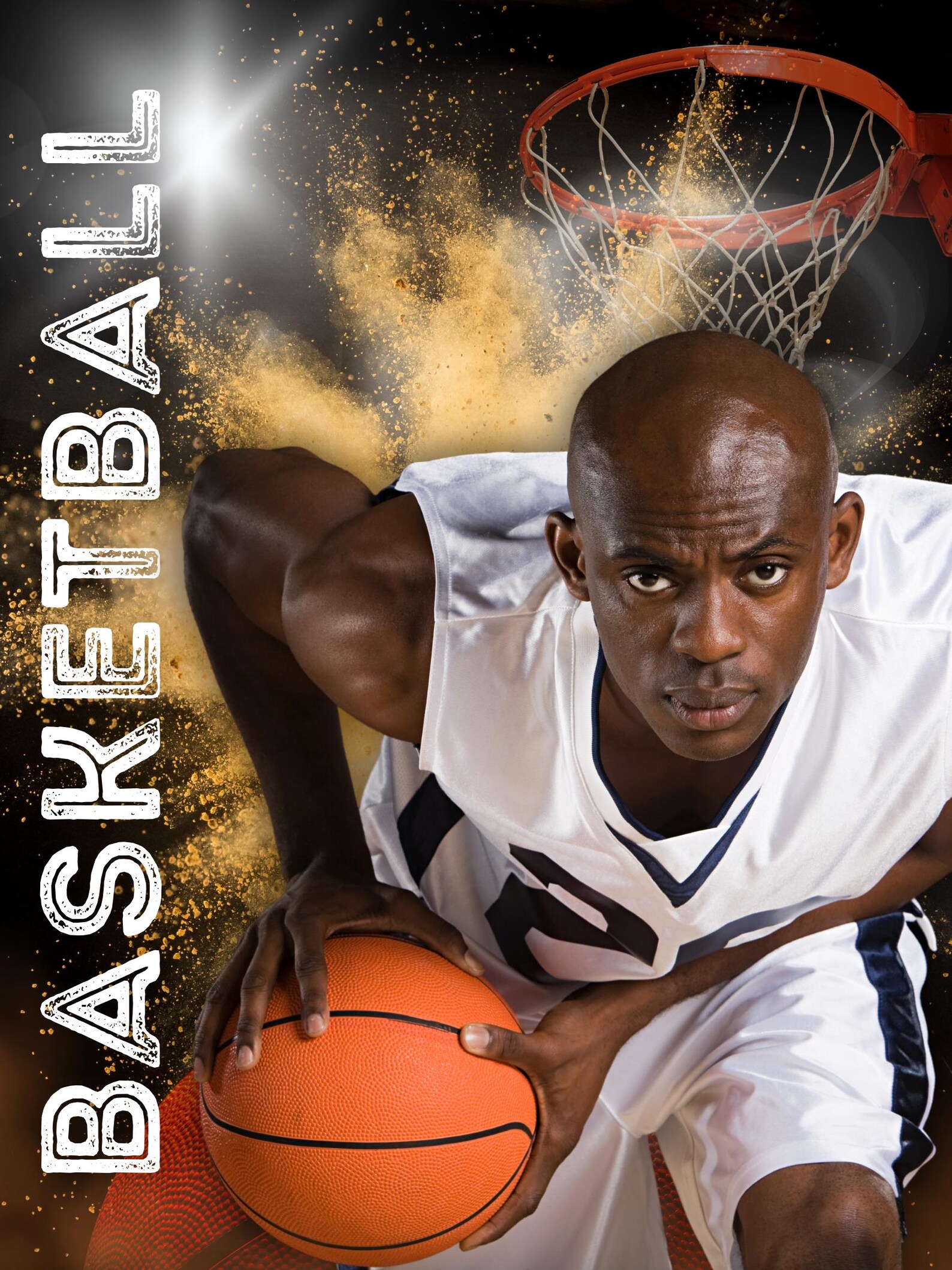 Basketball Powder Digital Background 18x24 | Sports Poster Backdrop ...