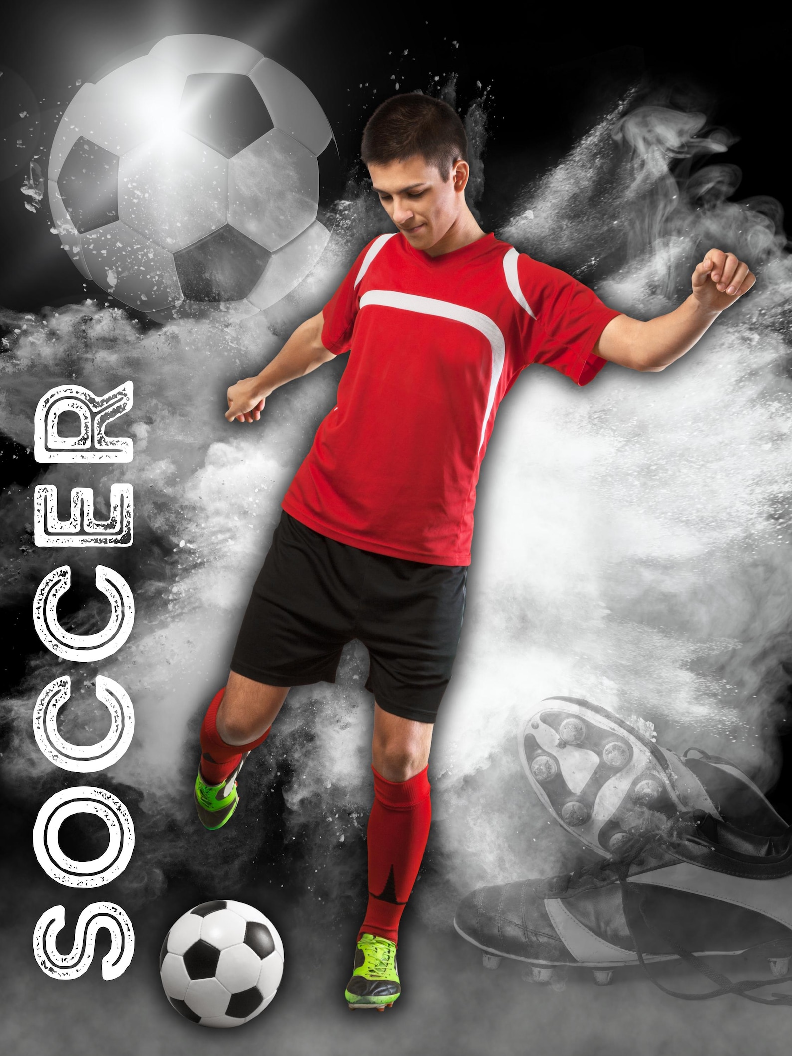 Soccer Powder Digital Background 18x24 | Sports Poster Backdrop ...