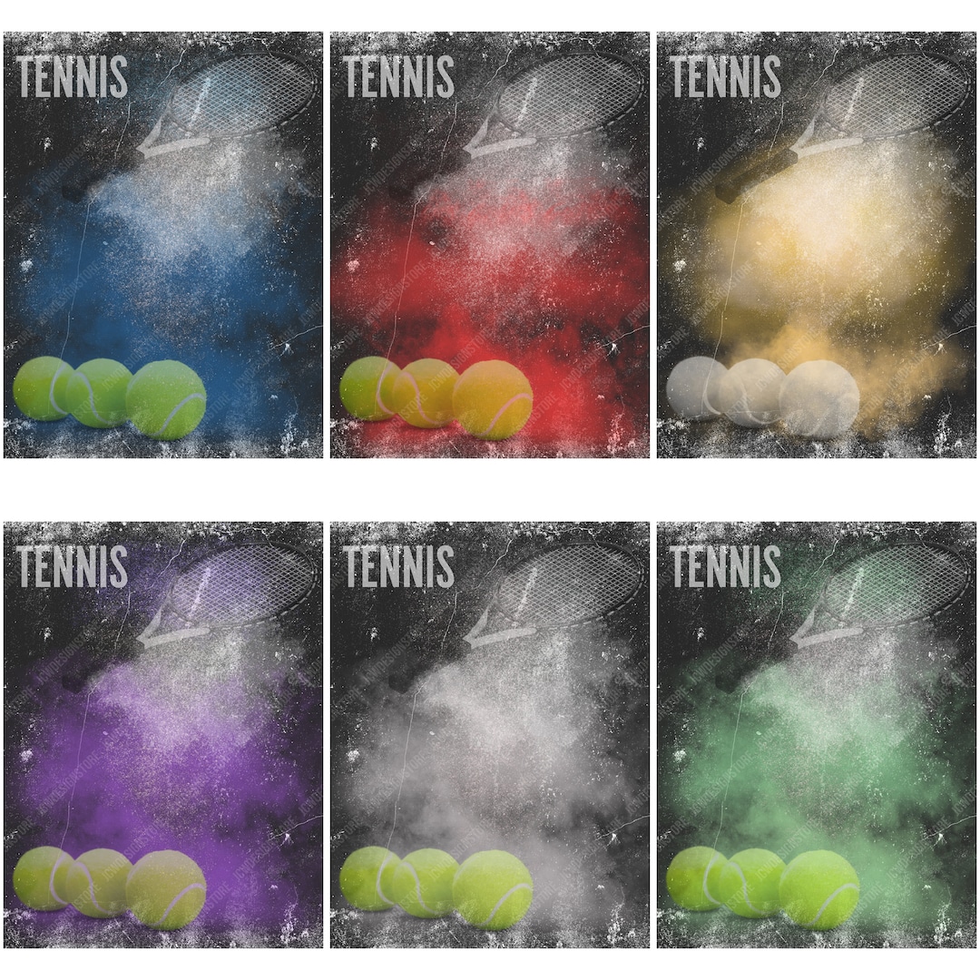 Tennis Distressed Digital Background 18x24 | Sports Poster Backdrop ...