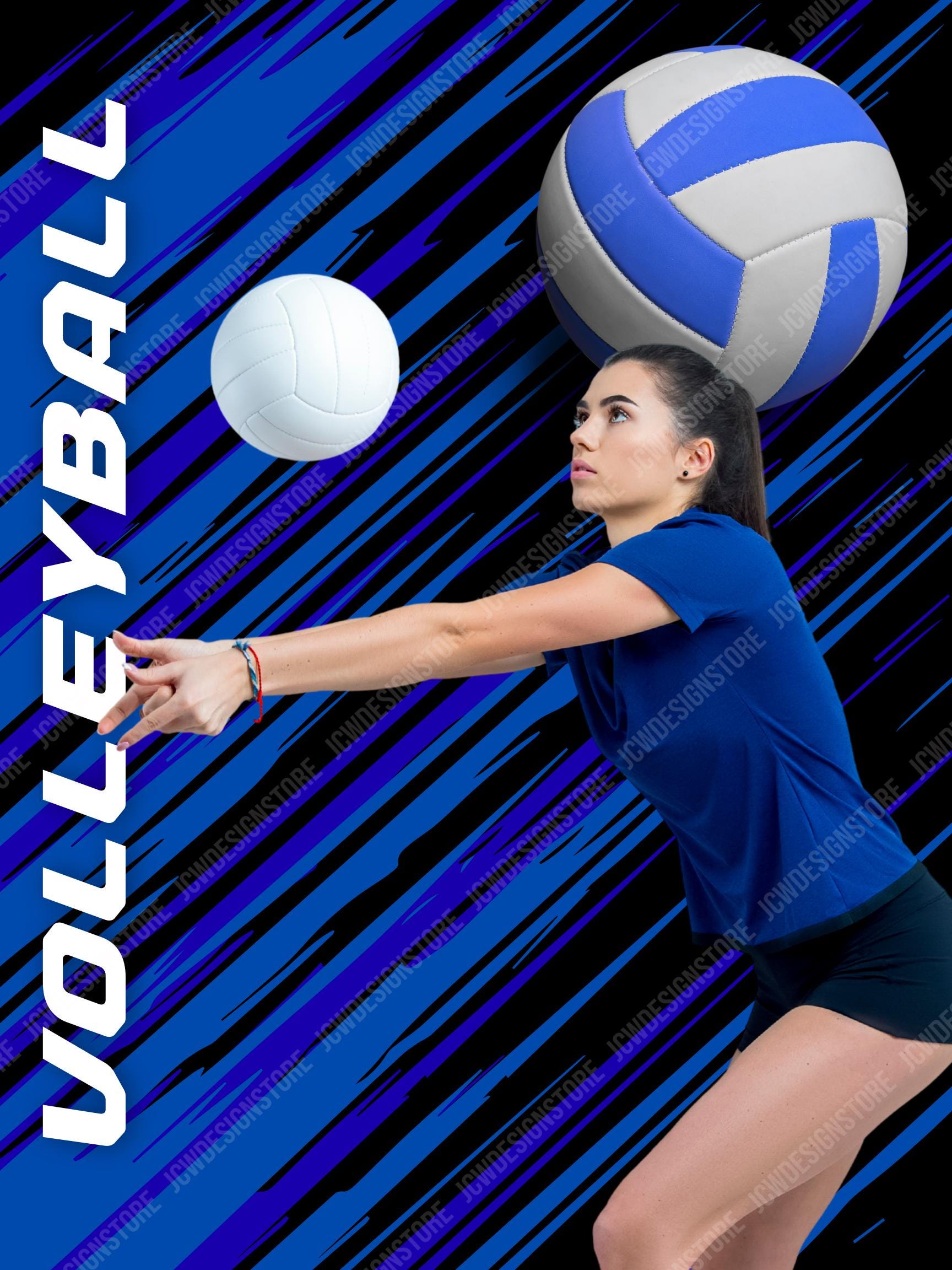 Volleyball Lines Digital Background 18x24 | Sports Poster Backdrop ...