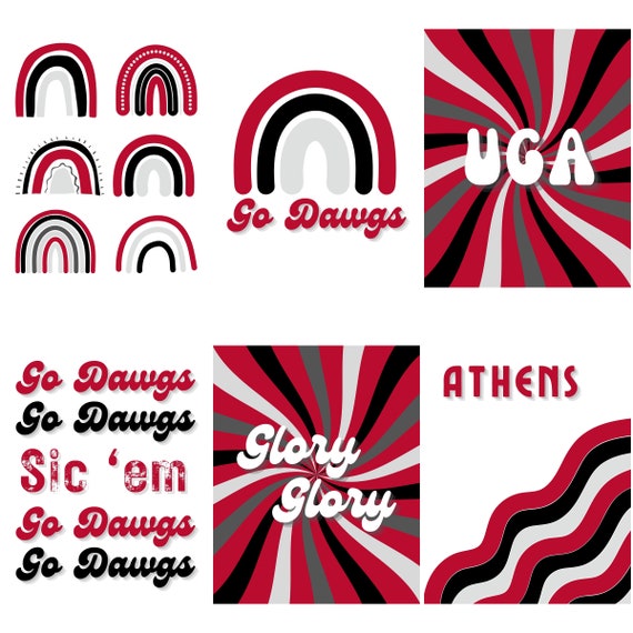 University of Georgia Prints UGA Prints Bull Dog Wall Art - Etsy