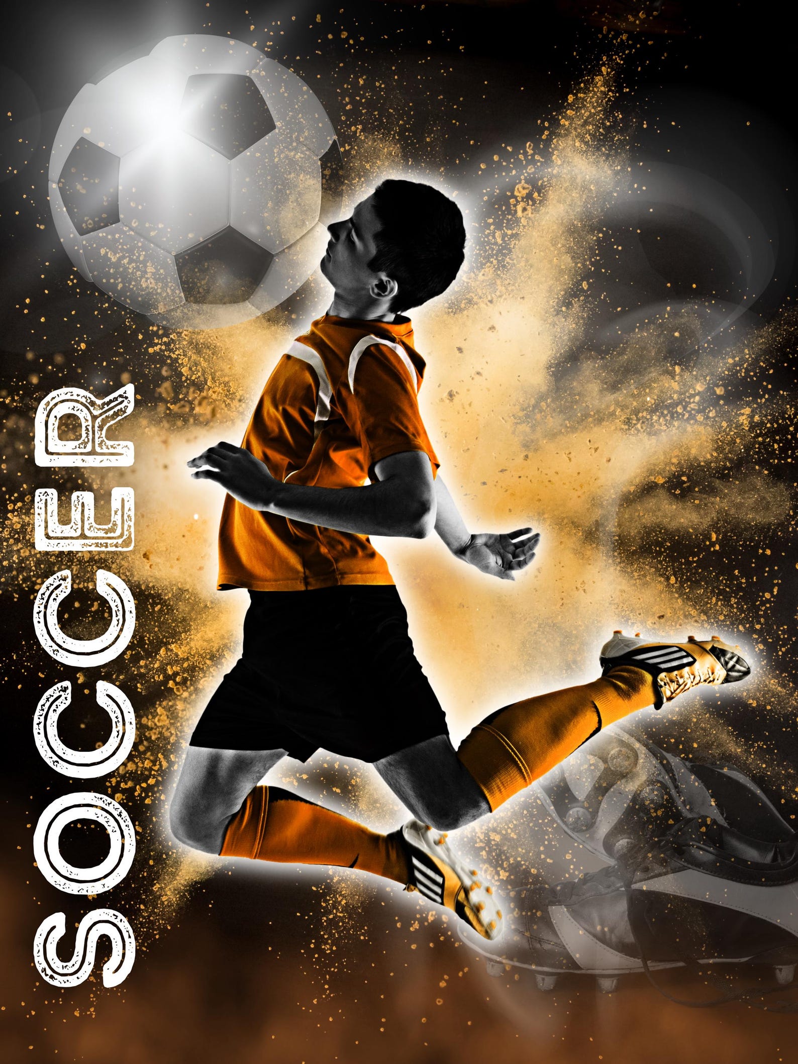 Soccer Powder Digital Background 18x24 | Sports Poster Backdrop ...