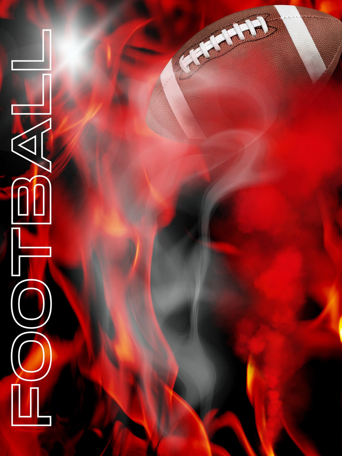 Football Fire 6 Digital Backgrounds 18 X 24 Inch 300 - Etsy