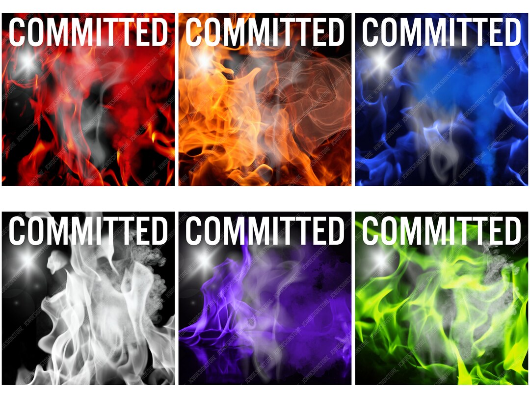 Athlete "committed" Fire Background: Sports Poster Design (digital ...