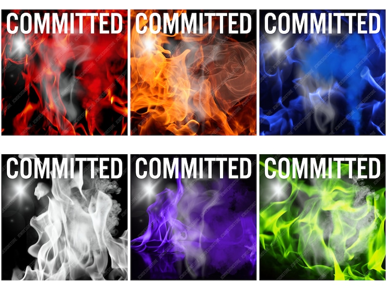Athlete "committed" Fire Background: Sports Poster Design (digital ...