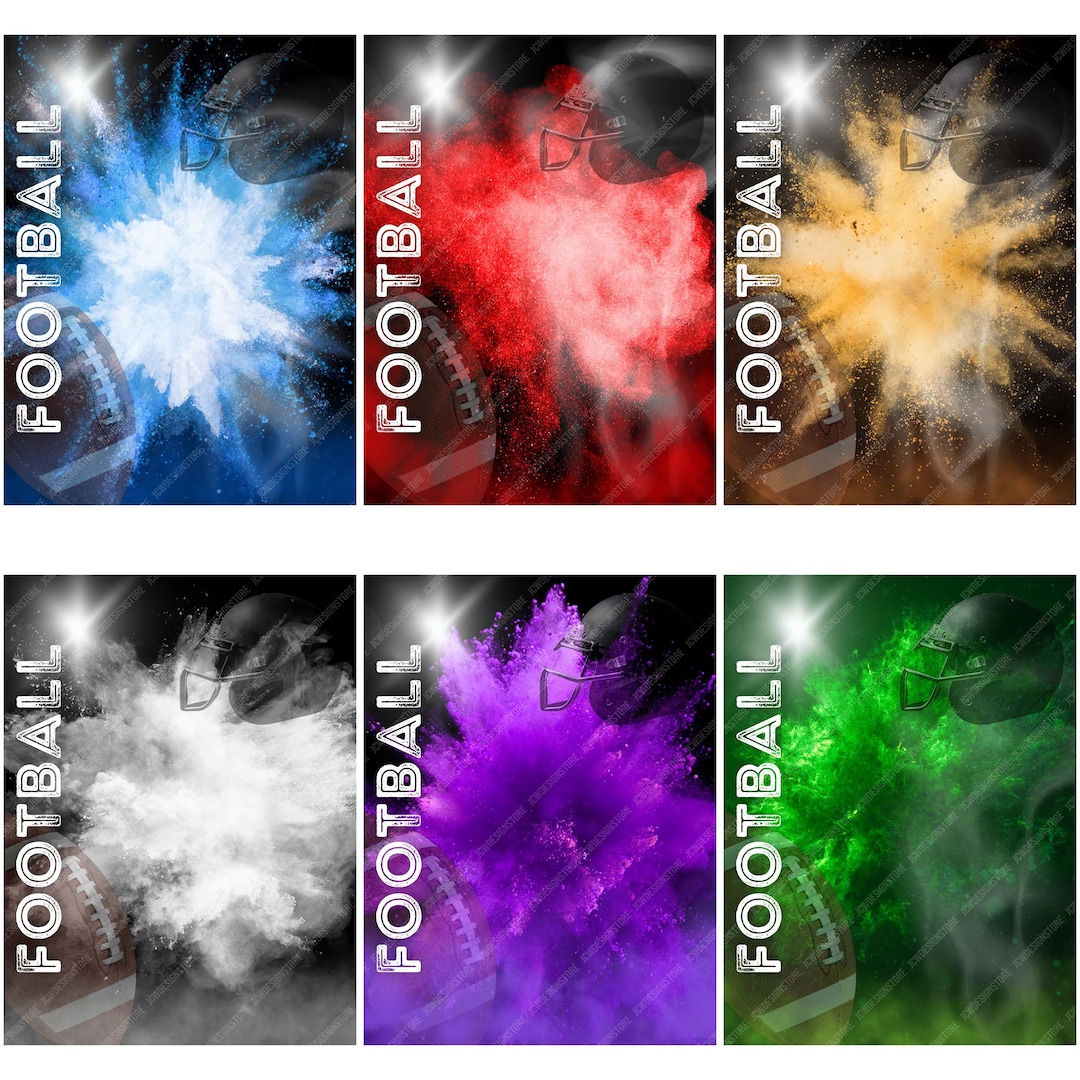 Football Powder Digital Background 18x24 | Sports Poster Backdrop ...