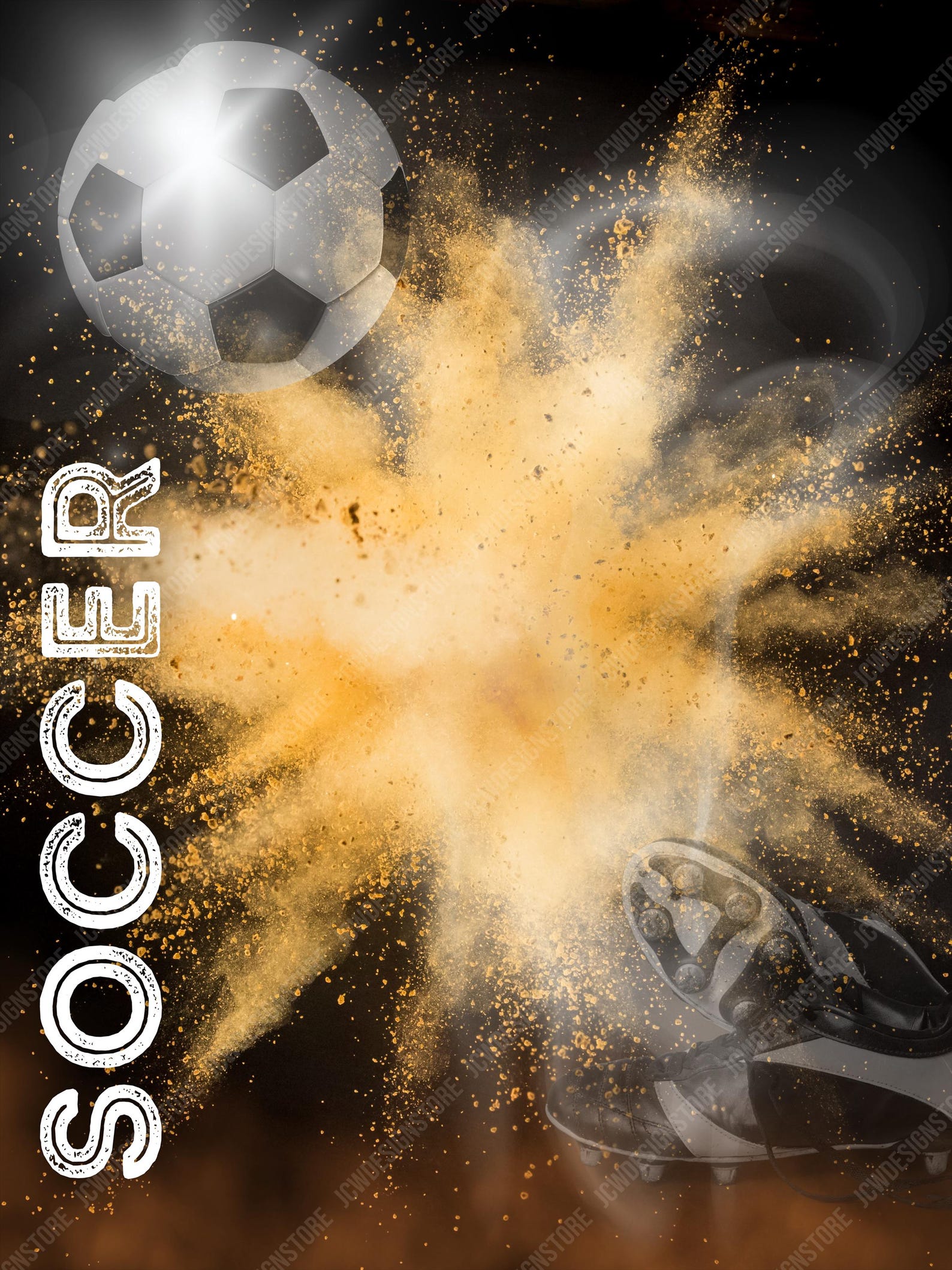 Soccer Powder Digital Background 18x24 | Sports Poster Backdrop ...