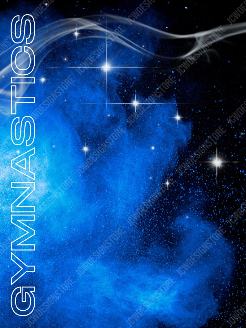 Gymnastics Space Digital Background 18x24 | Sports Poster Backdrop ...