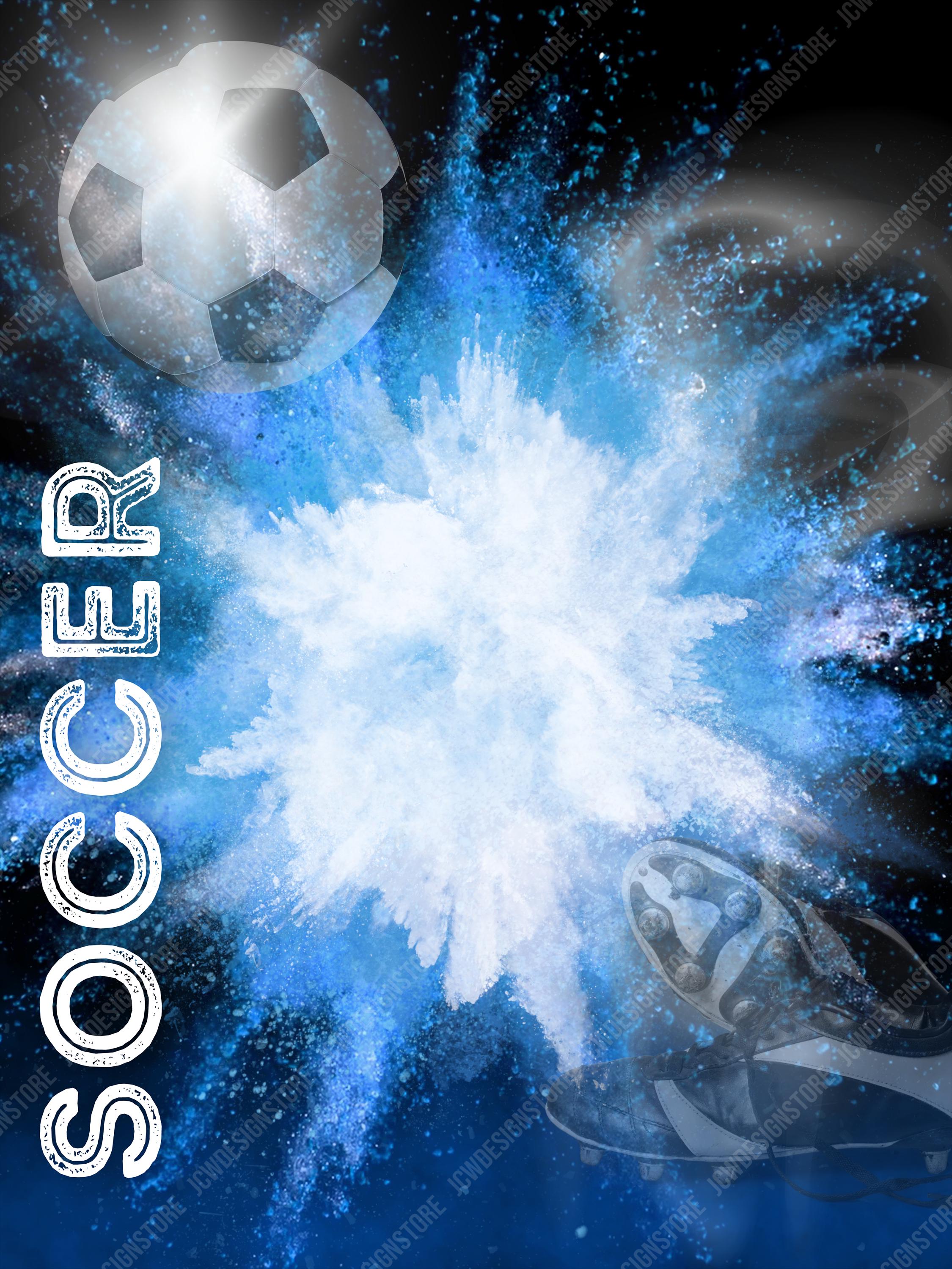 Soccer Powder Digital Background 18x24 | Sports Poster Backdrop ...