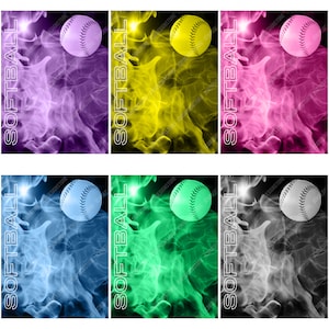 Softball Fire Pastel 6 Digital Background18x24 300 DPI - Instant ...