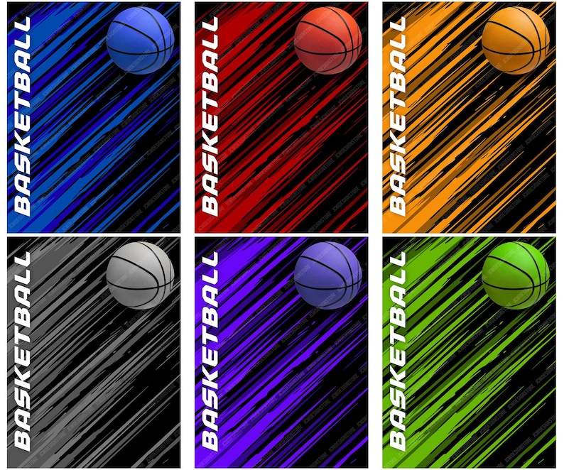 Basketball Lines Digital Background 18x24 | Sports Poster Backdrop ...