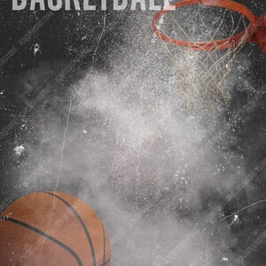 Basketball Distressed 6 Digital Backgrounds: 18x24 Inch, 300 Dpi Jpegs ...