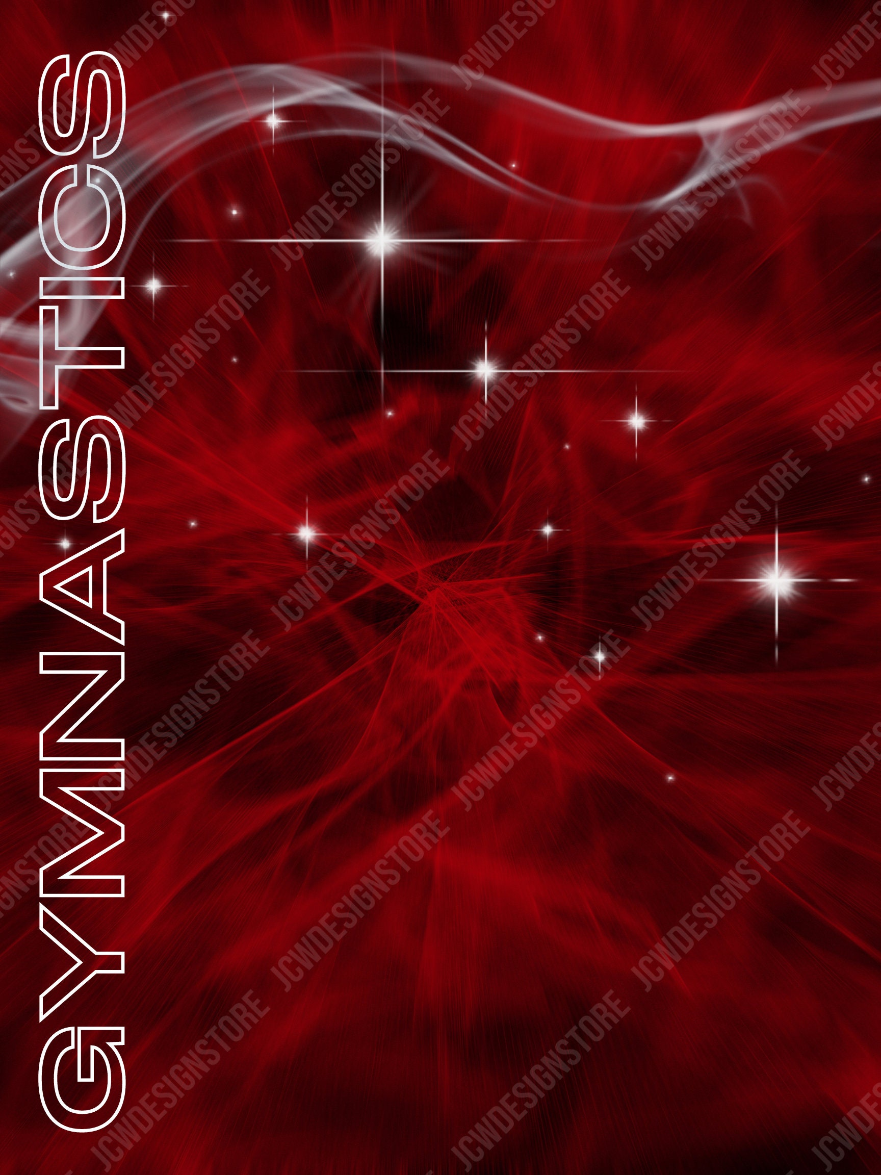 Gymnastics Space Digital Background 18x24 | Sports Poster Backdrop ...