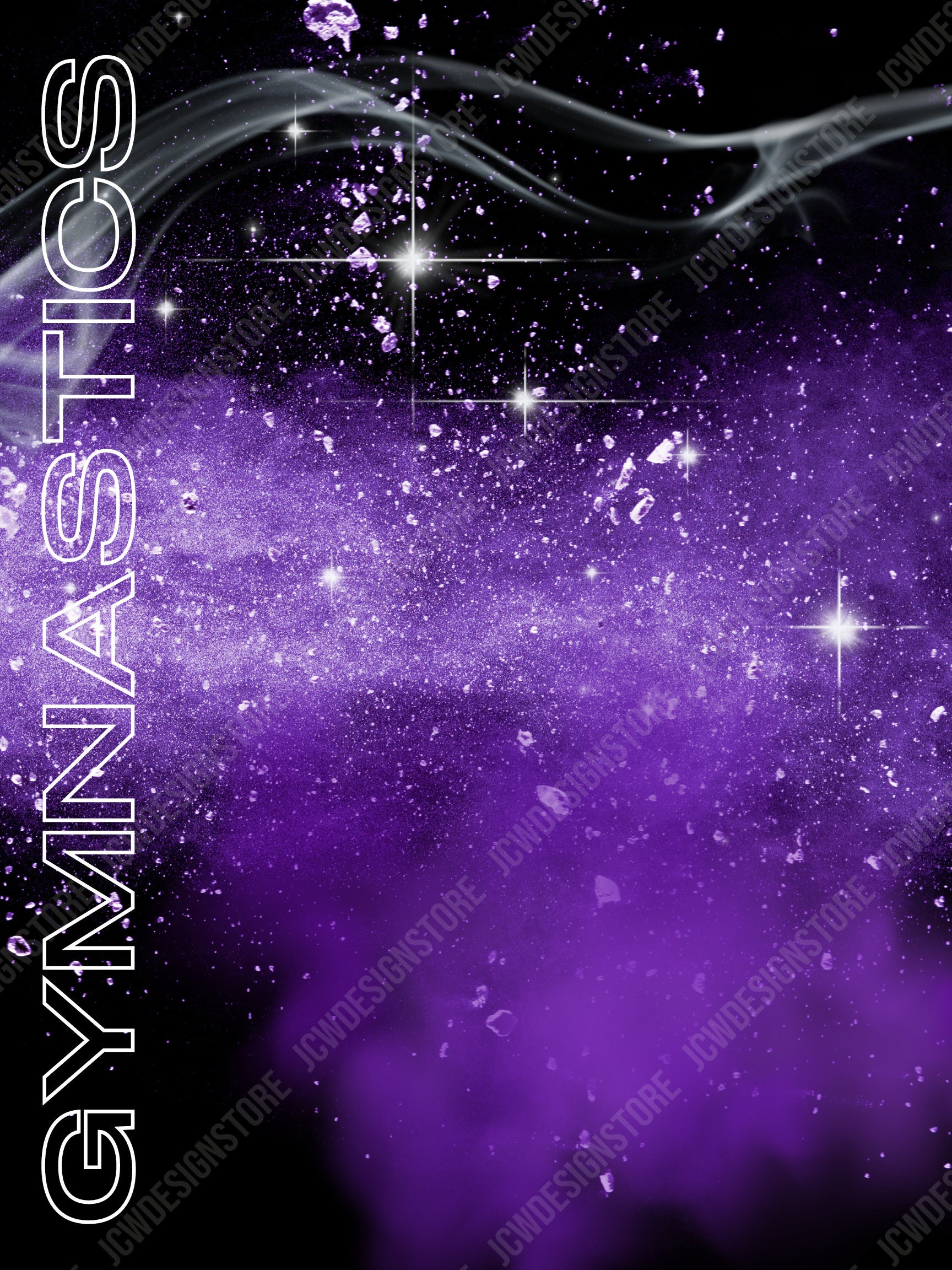 Gymnastics Space Digital Background 18x24 | Sports Poster Backdrop ...