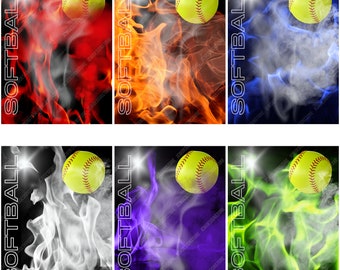 Wallpaper Softball With Flames FLAMES!!(