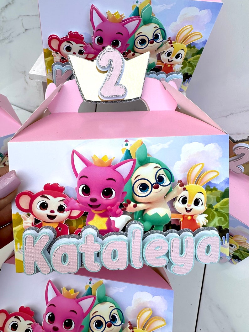 Pinkfong Cake Topper, Pinkfong Gable Boxes, Baby Shark Caketopper ...