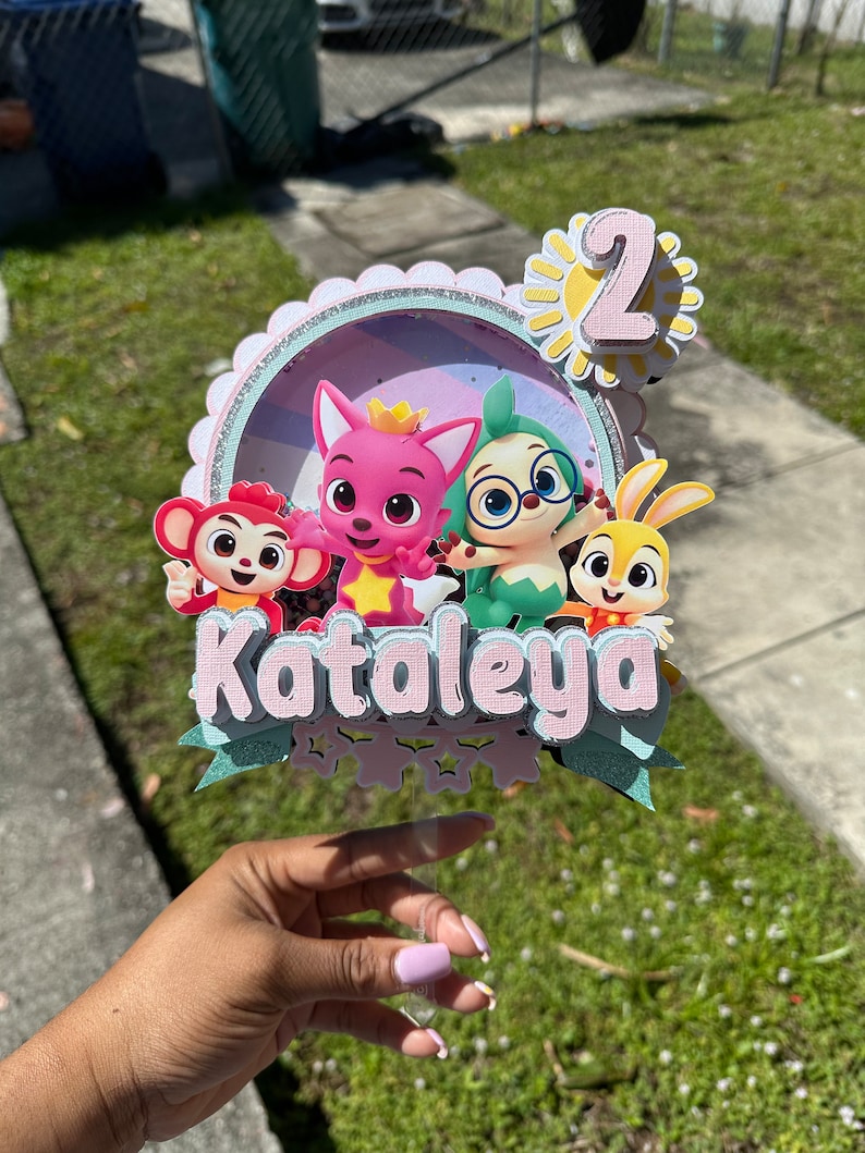 Pinkfong Cake Topper, Pinkfong Gable Boxes, Baby Shark Caketopper ...