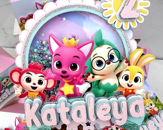 Pinkfong Cake Topper, Pinkfong Gable Boxes, Baby Shark Caketopper ...