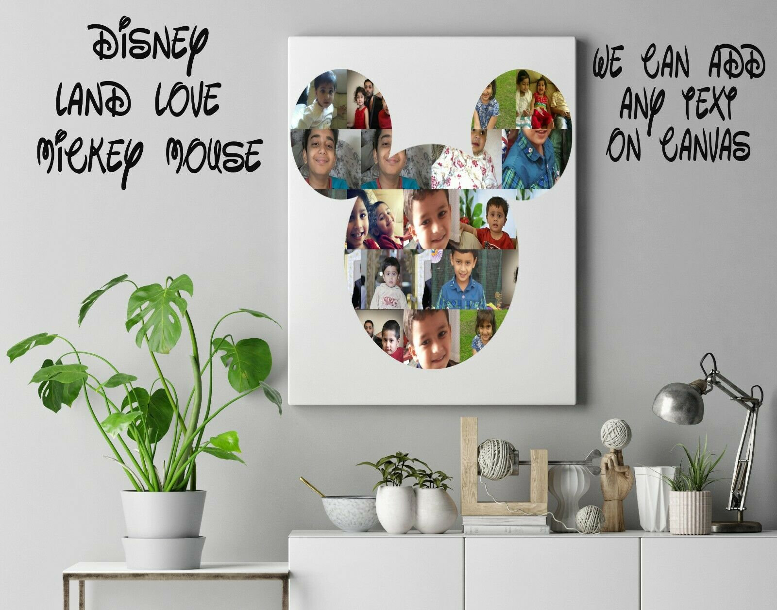 Mickey Mouse Photo Collage Mickey Collage Custom Mickey - Etsy