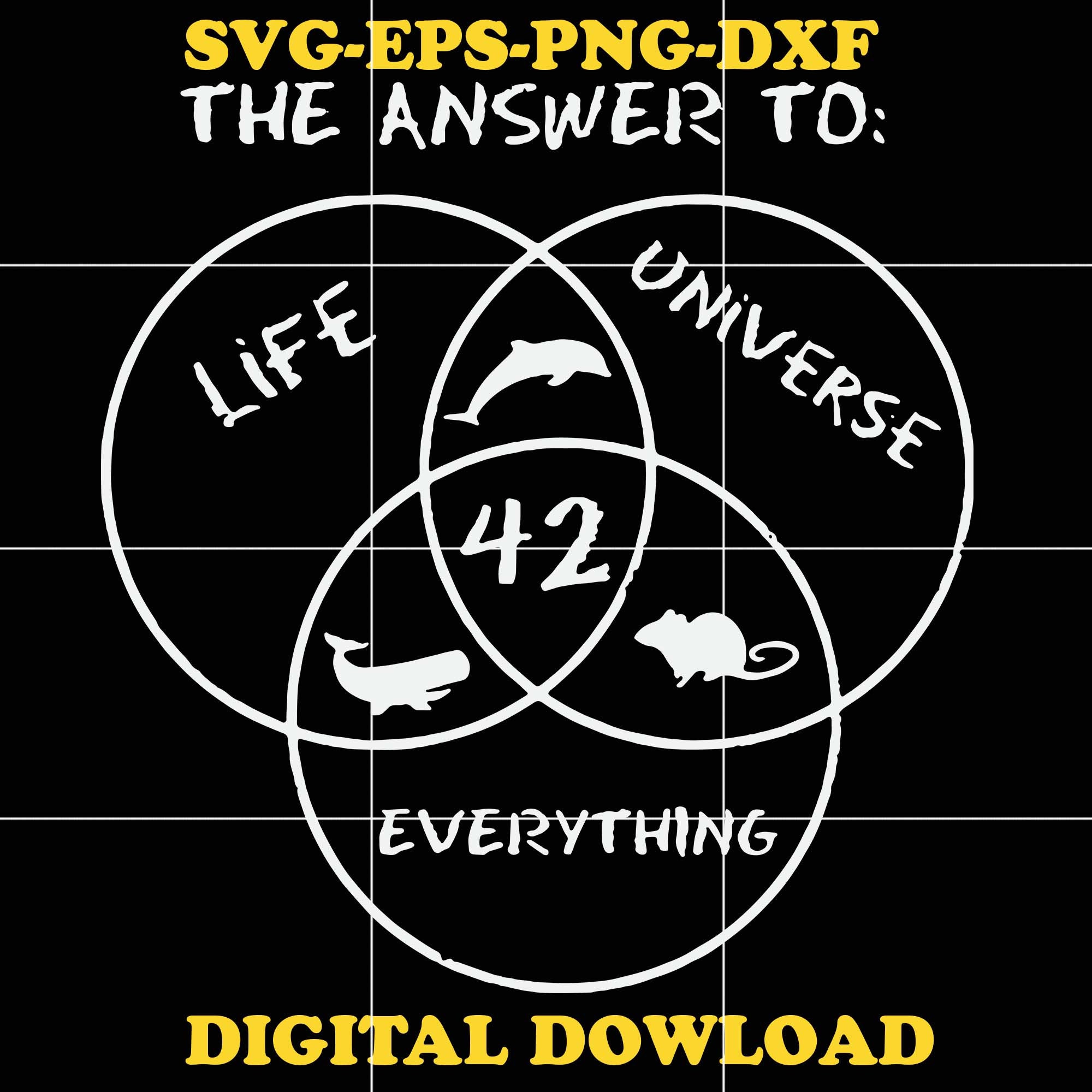 42 The Answer To Life The Universe And Everything QuotesSVG | Etsy