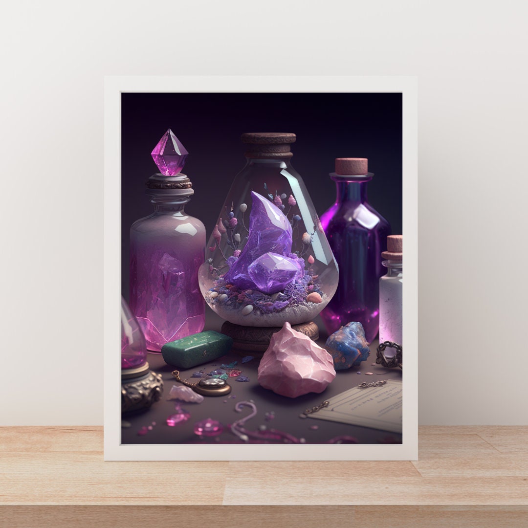 Crystal Digital Art Crystal Potions 4 Art Pieces/files - Etsy