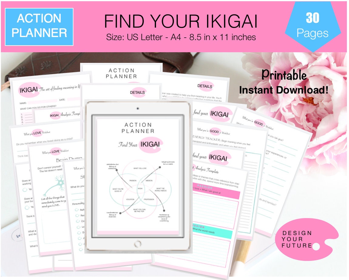 Ikigai Printable/ikigai/ikigai Planner/ikigai Worksheet/life Purpose ...