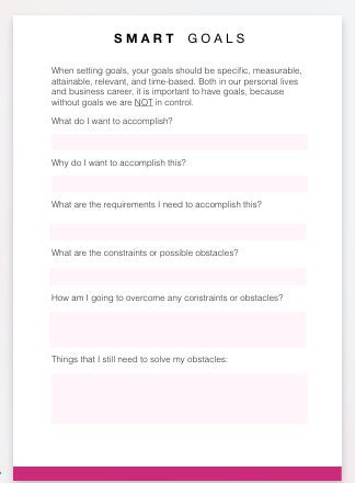 Business Goal Templates Digital Download Printable Goal Tracker ...