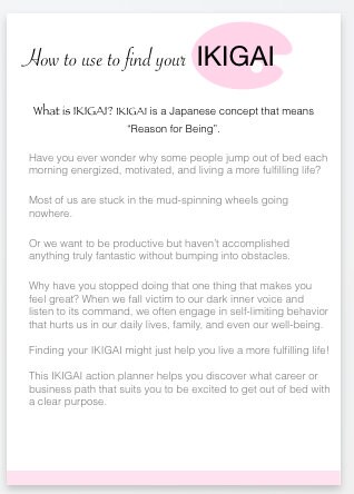 Ikigai Printable/ikigai/ikigai Planner/ikigai Worksheet/life Purpose ...