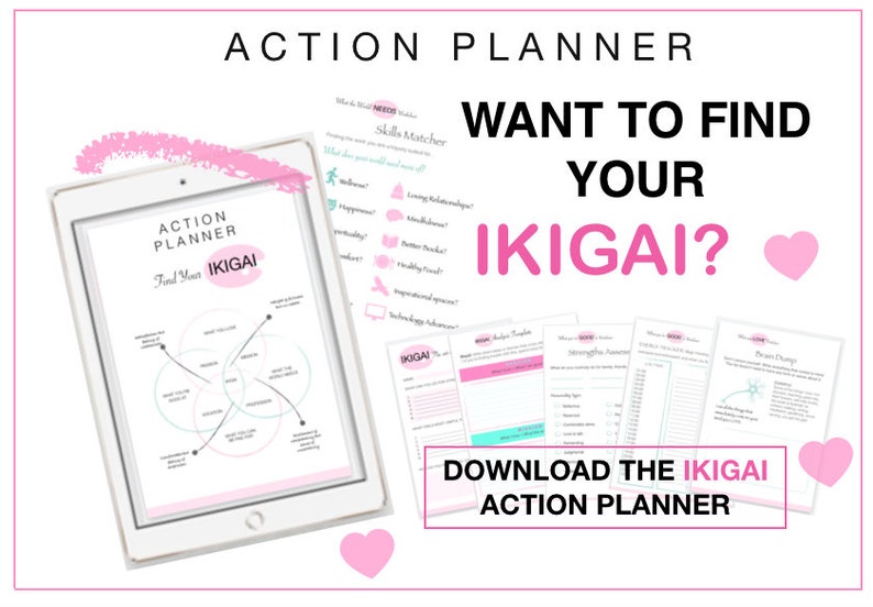 Ikigai Printable/ikigai/ikigai Planner/ikigai Worksheet/life Purpose/self-discovery/find Your ...