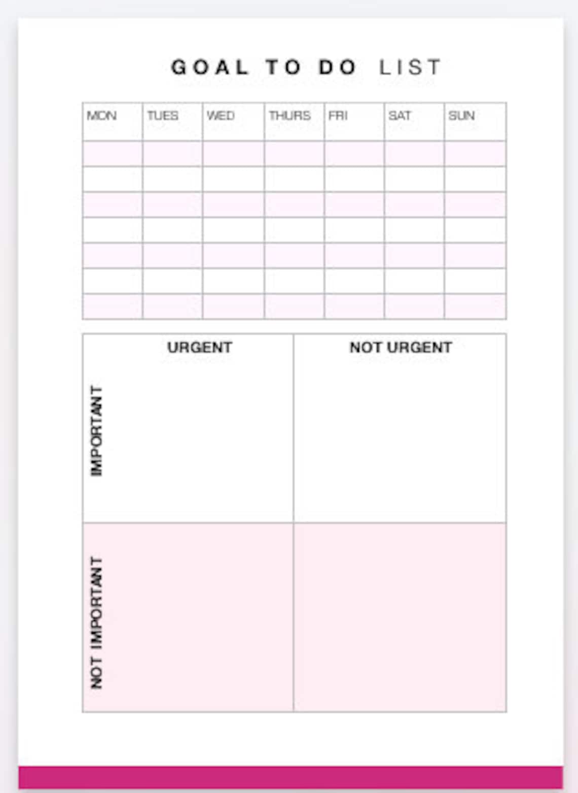 Business Goal Templates Digital Download Printable Goal Tracker ...