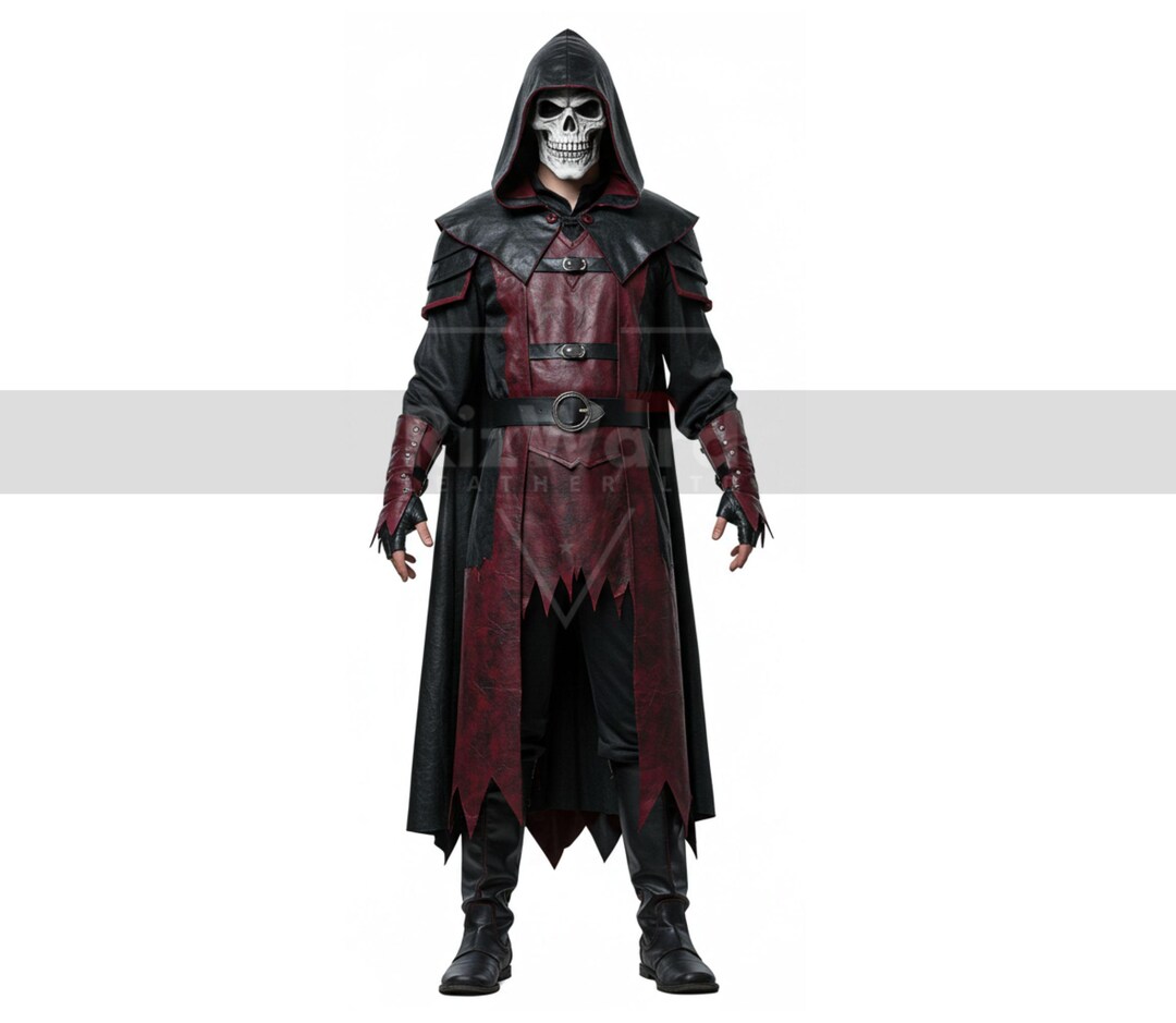 Gothic Leather Vampire Costume Set: Hooded Dracula Cloak & Tunic - Etsy