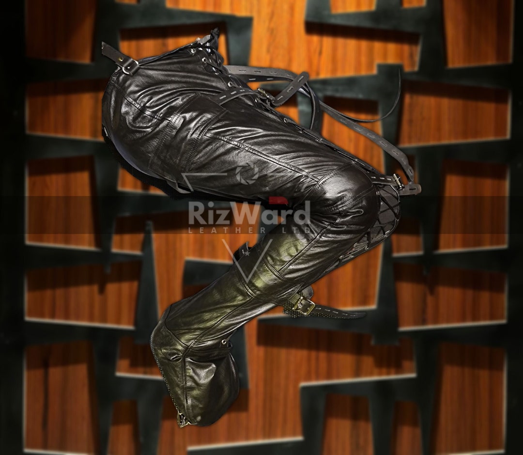 Strict Leather Mermaid Leg Binder Restraints for BDSM and Bondage Roles ...