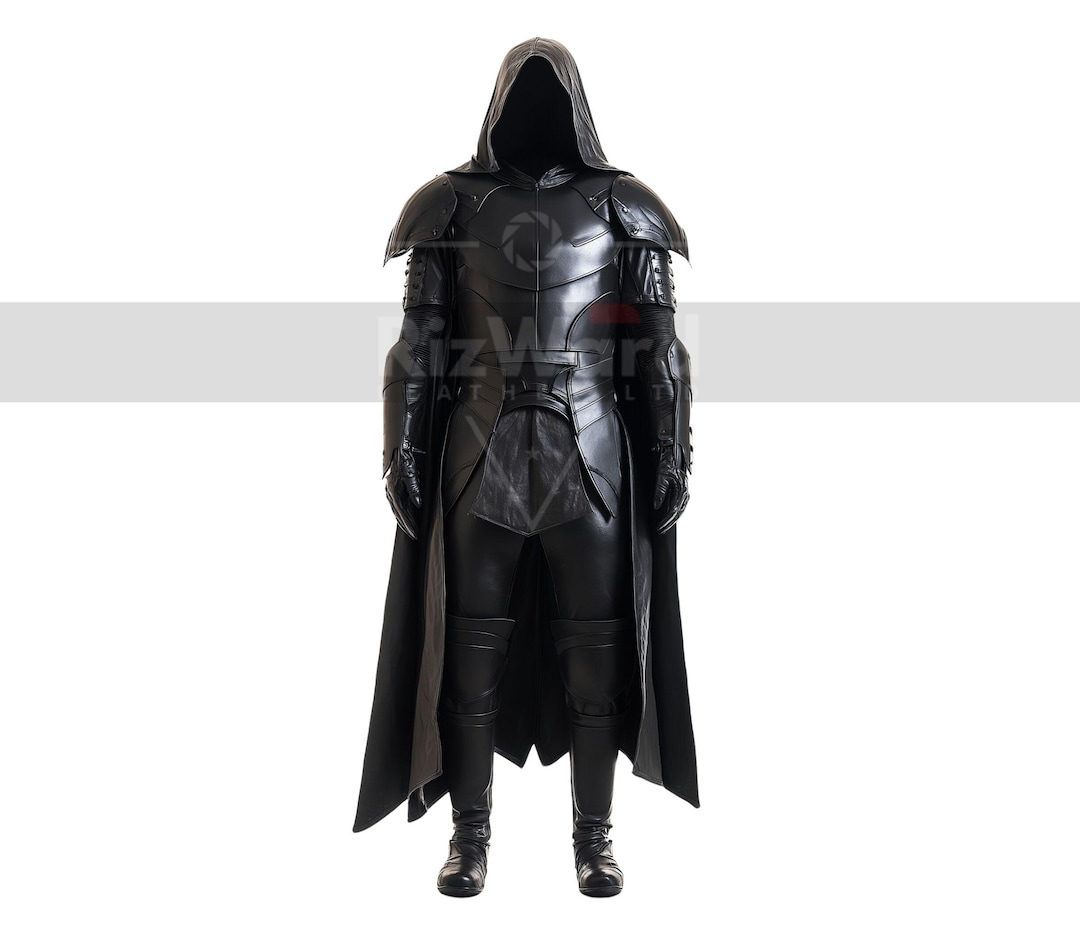 Handmade Black Leather Medieval Cloak Armor: Gothic Knight Costume - Etsy
