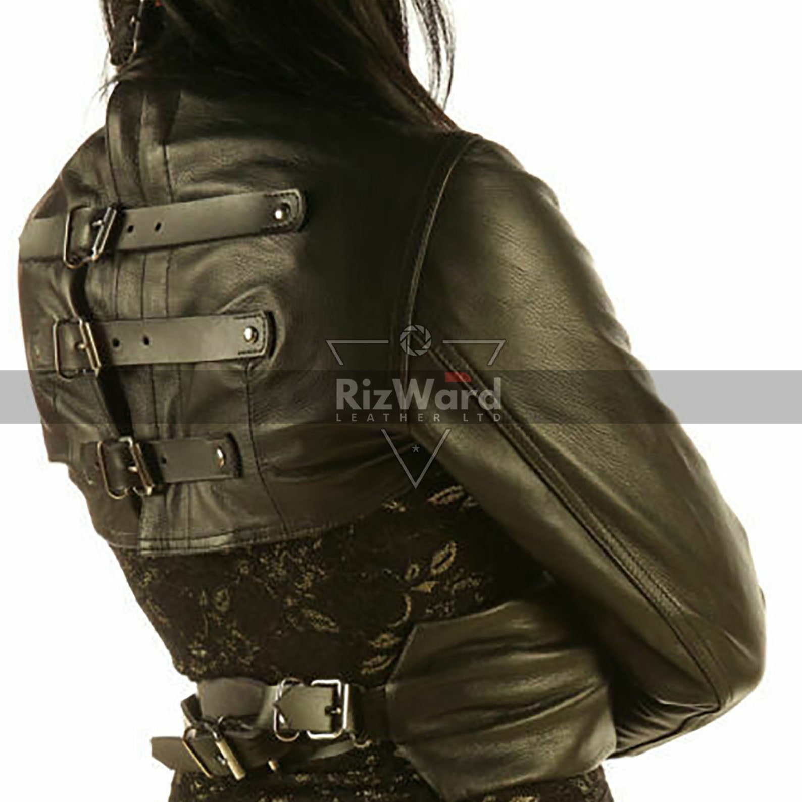 Mujeres Open Breast Leather Bondage Cupless Straitjacket Etsy