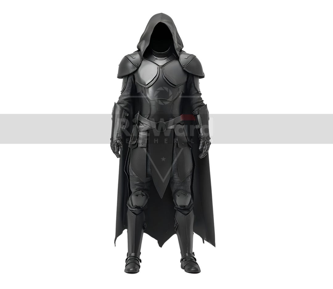 Black Leather Medieval Cloak Armour: Knight Cosplay Costume - Etsy