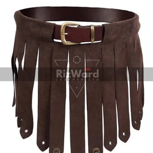 100% Genuine Black Leather Armour Kilt Centurio Vintage Handmade Kilt ...