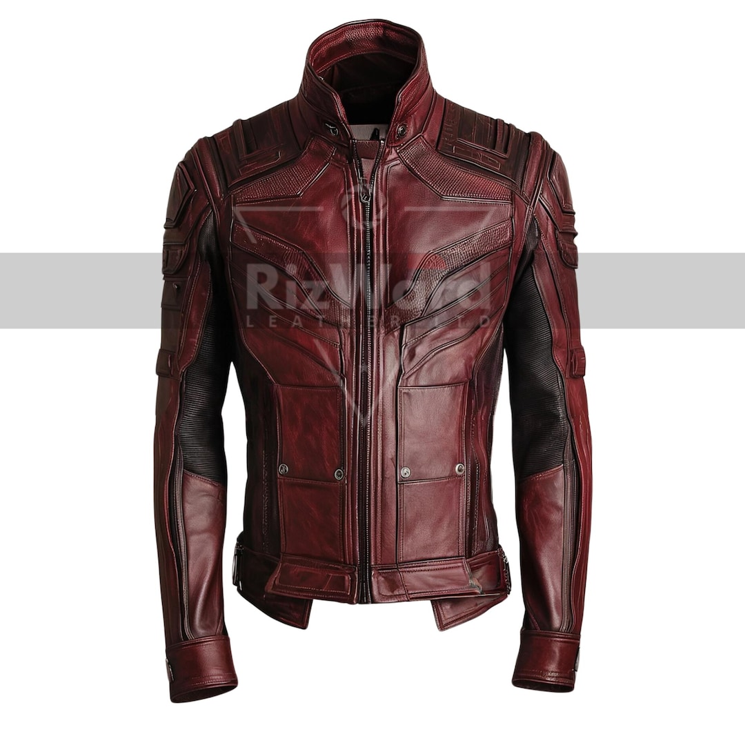 Star Lord Inspired Leather Jacket - Custom Cosplay Costume Jacket ...