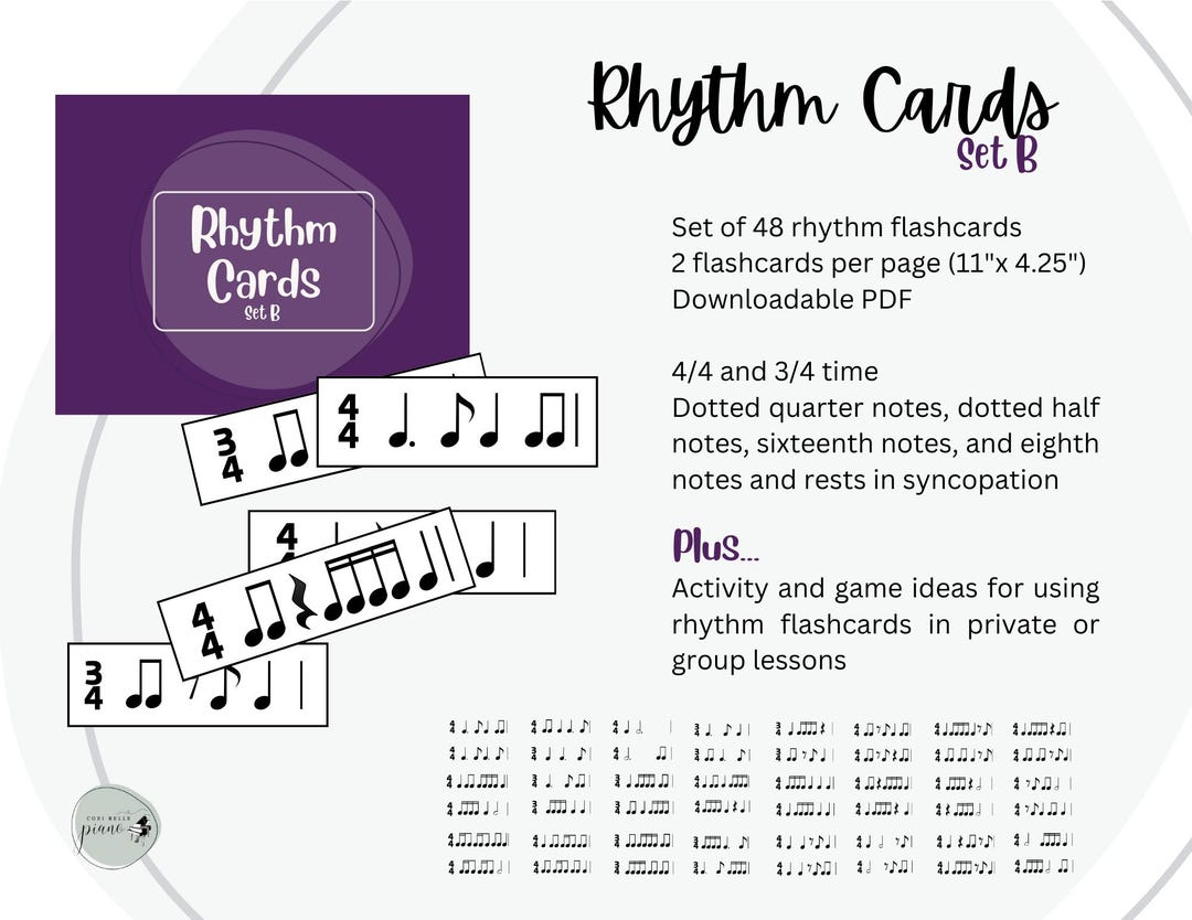 Rhythm Cards Set B - Etsy