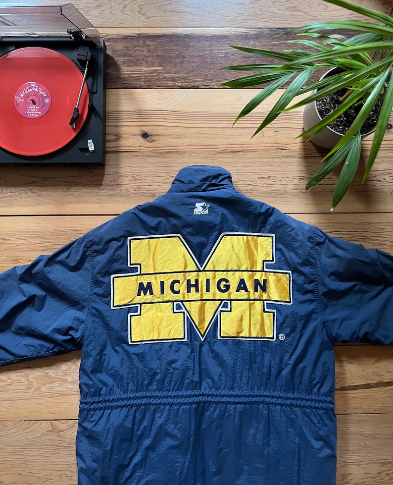 Michigan Wolverines Stadium Starter Jacket Size XL - Etsy