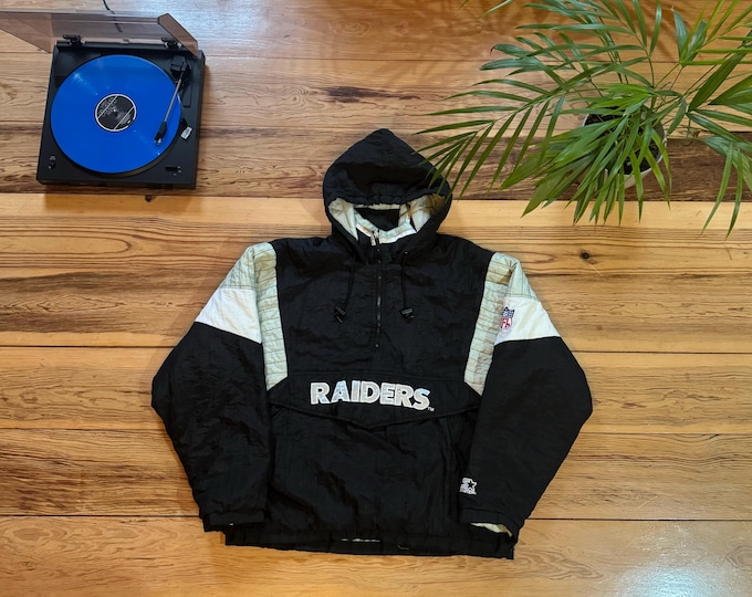 Oakland Raiders (las Vegas) Starter Jacket - Size Large - Etsy