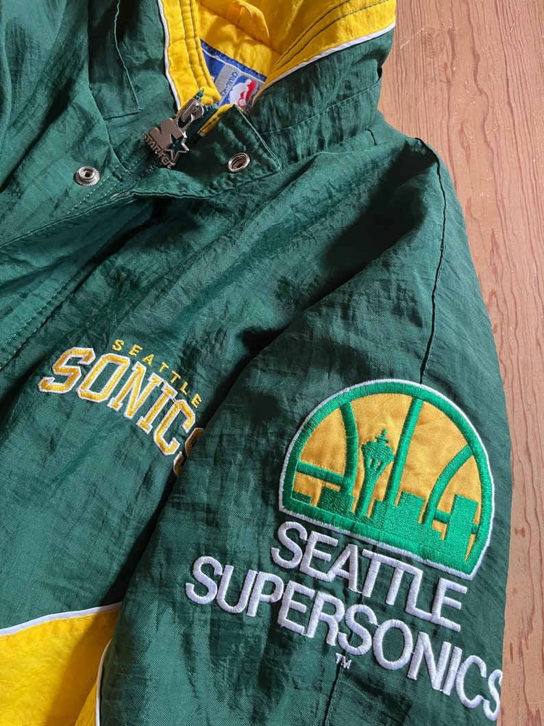 Seattle Supersonics Starter Jacket NBA Size L / XL - Etsy
