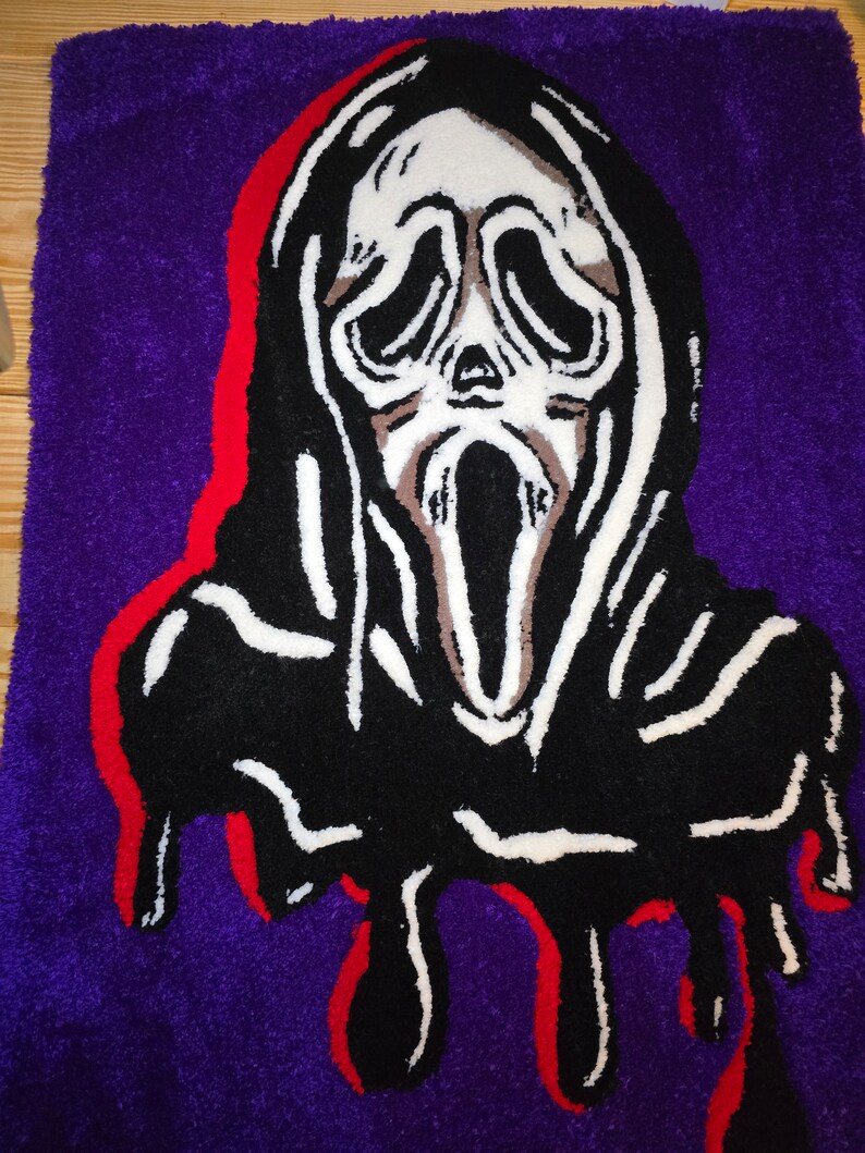 Ghostface Inspired 34"tall X 24" Wide Tufted Rug - Etsy