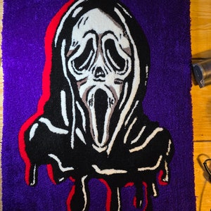 Ghostface Inspired 34"tall X 24" Wide Tufted Rug - Etsy