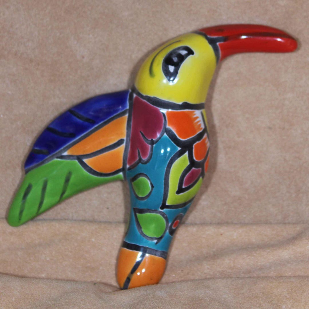 Talavera Mexican Hummingbird Pottery Cheerful Bright Glaze Higher ...