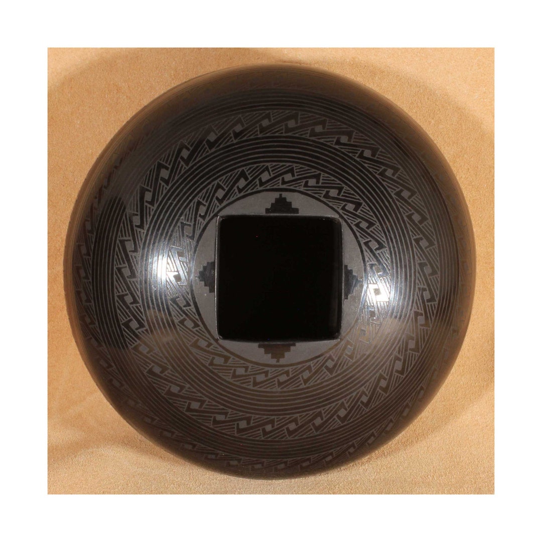 Low Profile Round Pottery Mata Ortiz Folk Art Square Mouth Polished ...